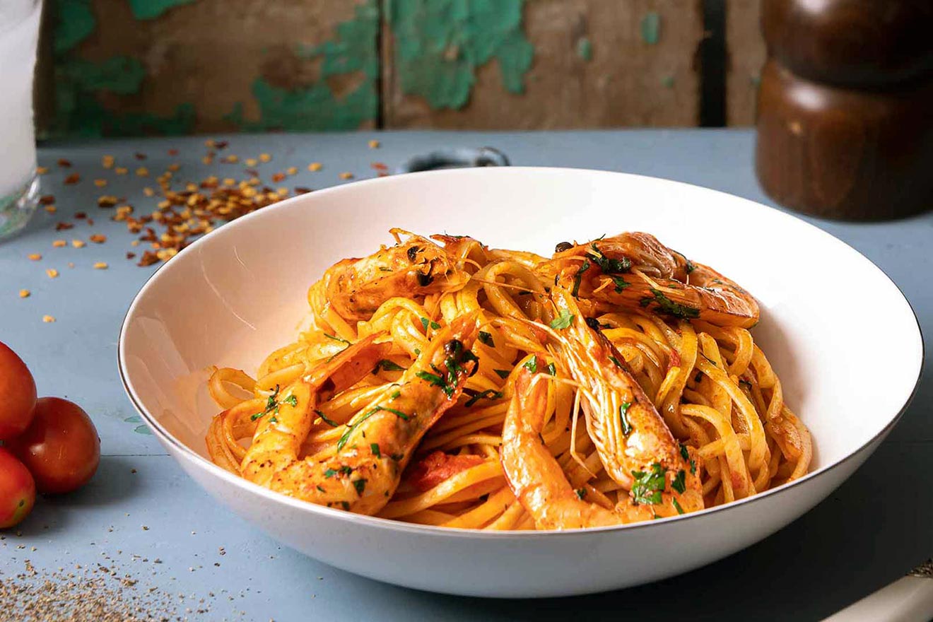 Shrimp pasta