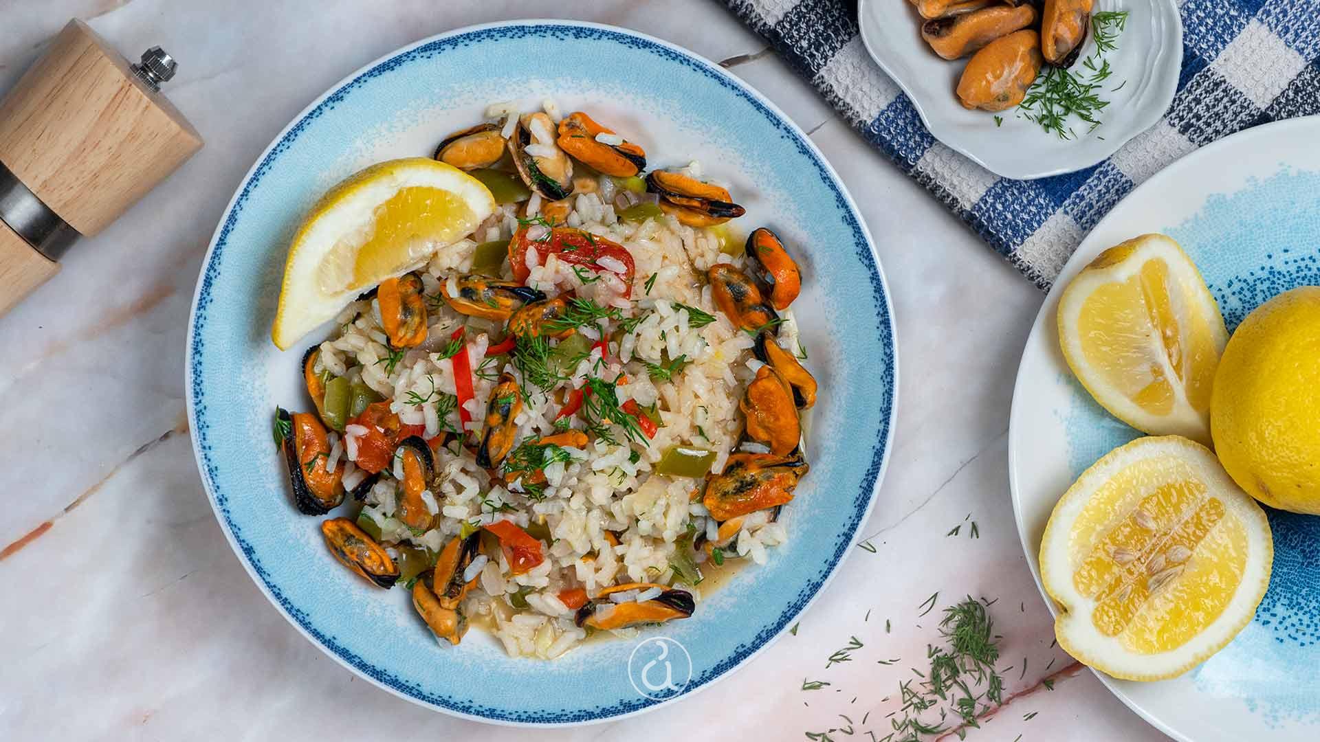 Mussel pilaf